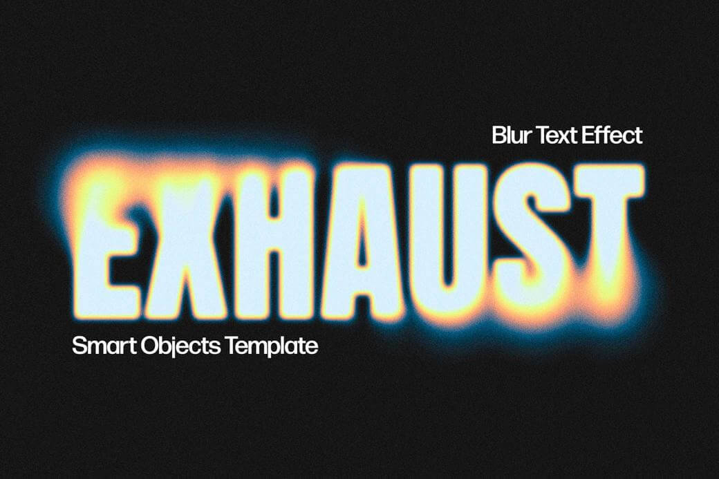 Free Exhaust Blur Text Effect PSD Template - PsFiles