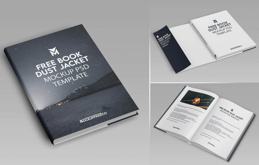 Free Hardback Book Dust Jacket Mockup PSD Set - PsFiles