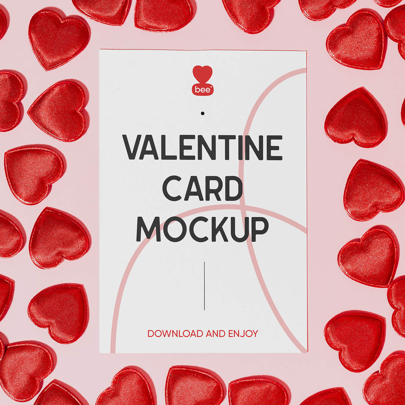 Free Valentines Card Mockup PSD - PsFiles