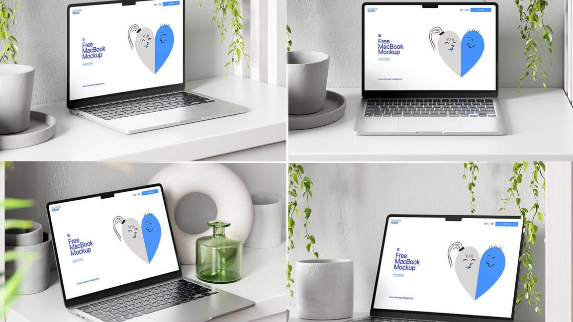 Free Laptop Back Cover Mockup PSD - PsFiles