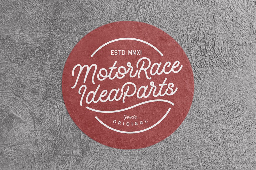 Free Big Round Sticker Mockup on Concrete PSD - PsFiles