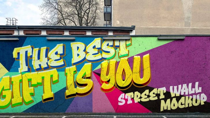Free Street Mural Art Wall Mockup PSD - PsFiles