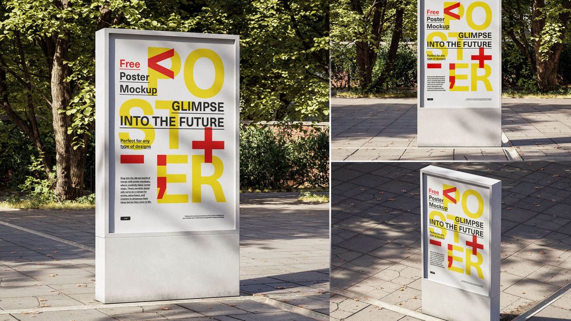 Free Roadside Advertising Banner Mockup PSD - Free PsFiles