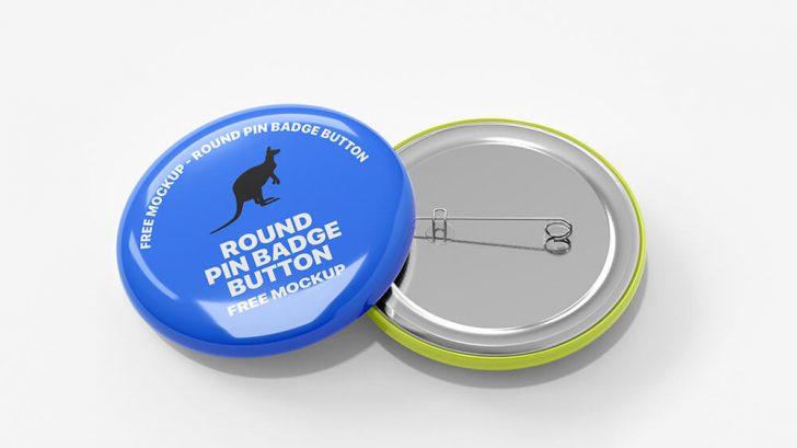 Free Free Glossy Button Pin Badge Mockup PSD set PSD - PsFiles