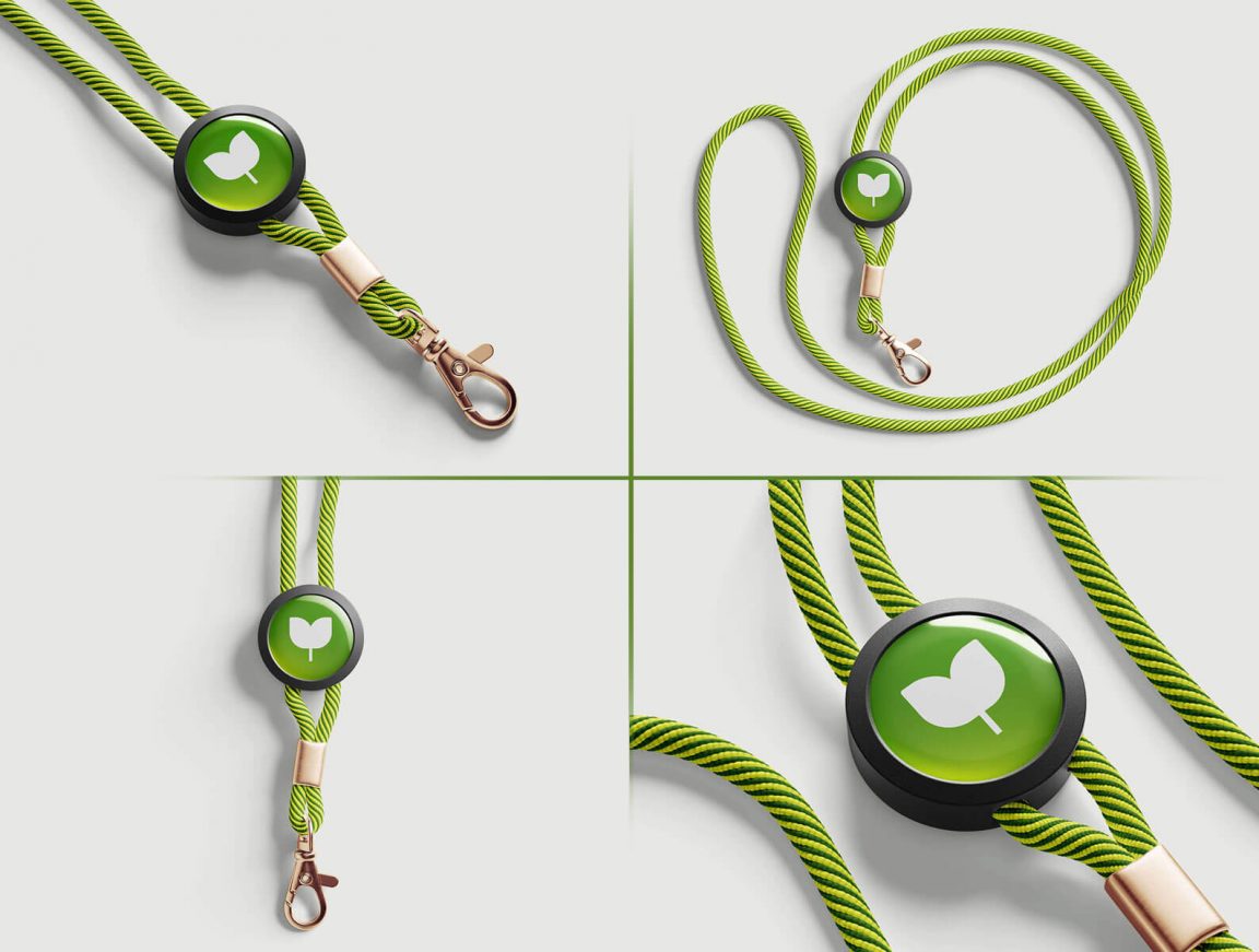 4 Free String Lanyard Mockups PSD files - PsFiles