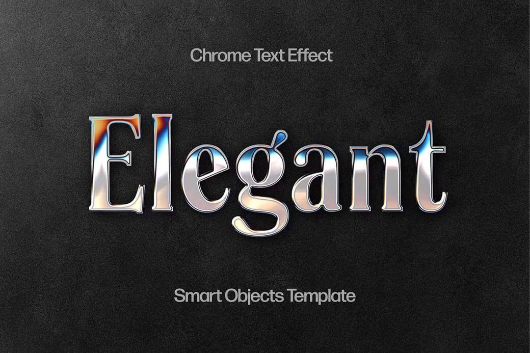 Free Elegant Metal Chrome Text Effect PSD - PsFiles
