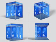 4 Free Exhibition Shell Scheme Booth Mockup PSD Files - PsFiles