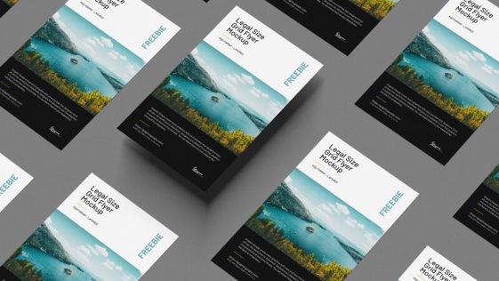 Free Grid Flyer Mockup PSD set - PsFiles