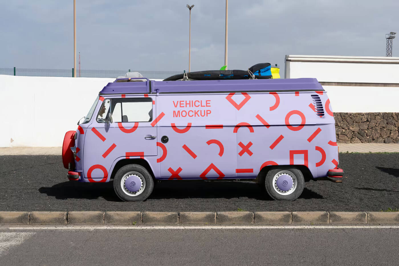 Free Volkswagen Camper Van Mockup PSD - PsFiles