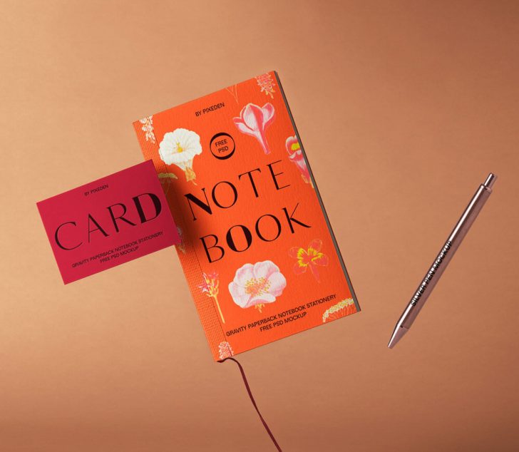 Free Paperback Personal Notebook Mockup PSD - PsFiles