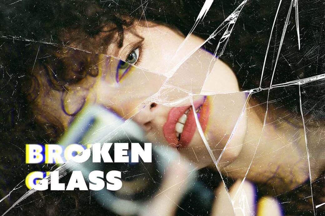 Free Broken Glass Photo Effect PSD Mockup Template file - PsFiles - Free Photoshop Files