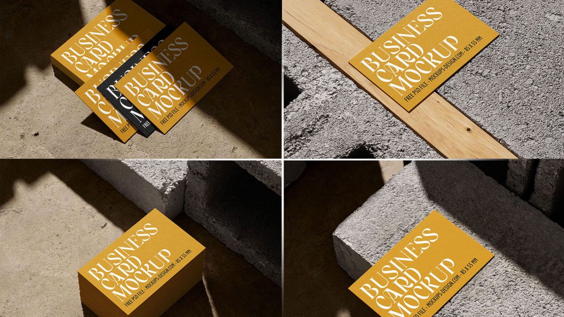 4 Free Premium Visiting Card Mockup PSD Files - PsFiles