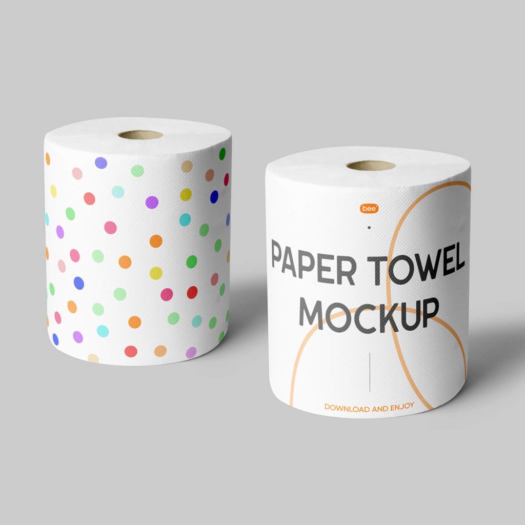 Free Kitchen Tissue Roll Paper Towel Mockup PSD - PsFiles