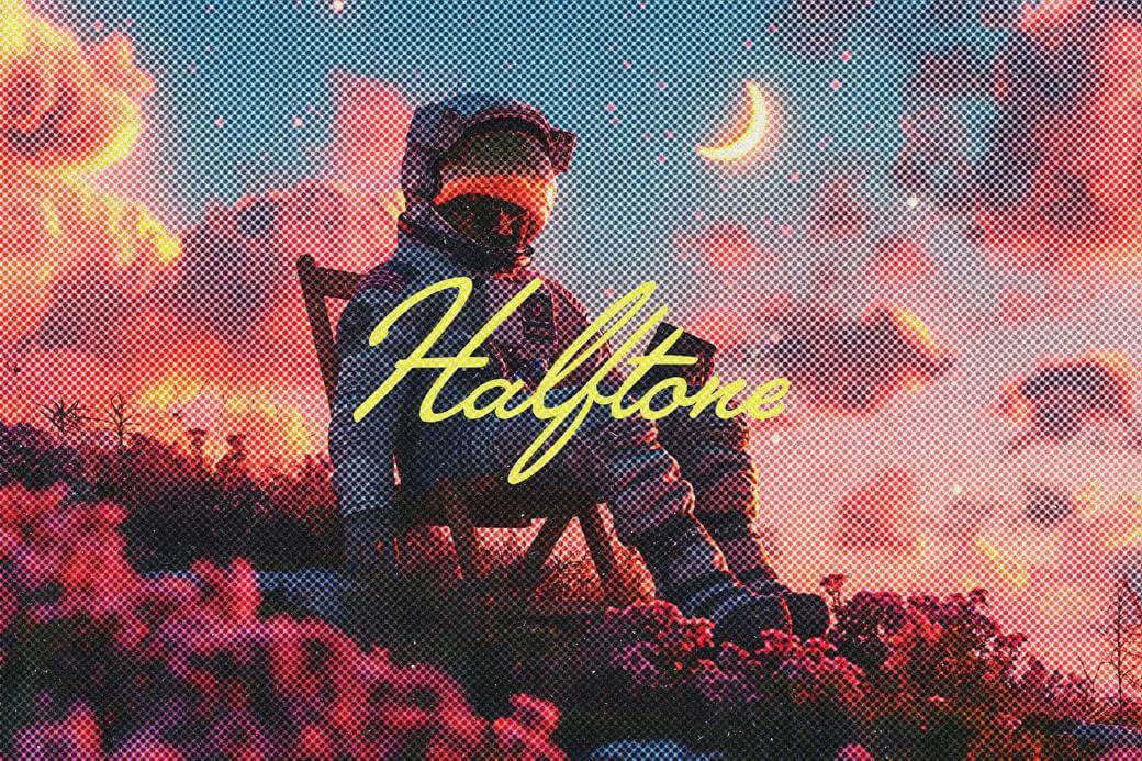 Free Halftone Print Photo Effect PSD file - PsFiles - Free Photoshop Files