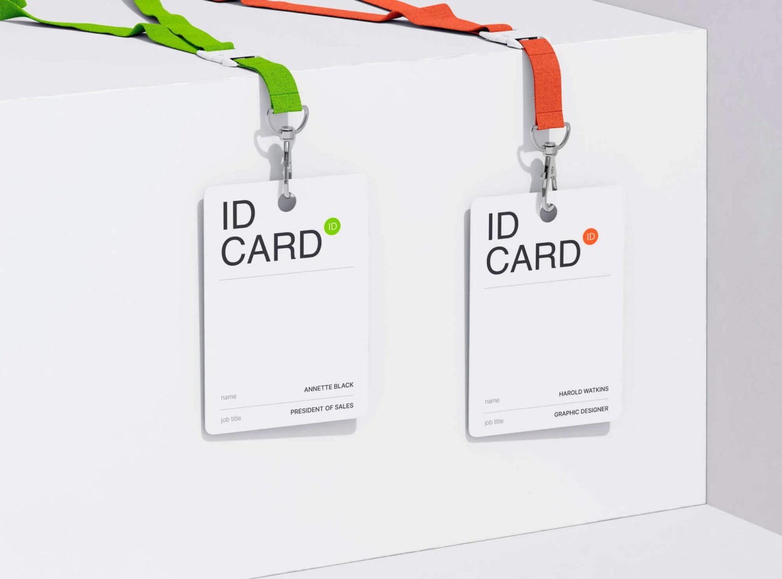Free ID Cards Mockup PSD - PsFiles