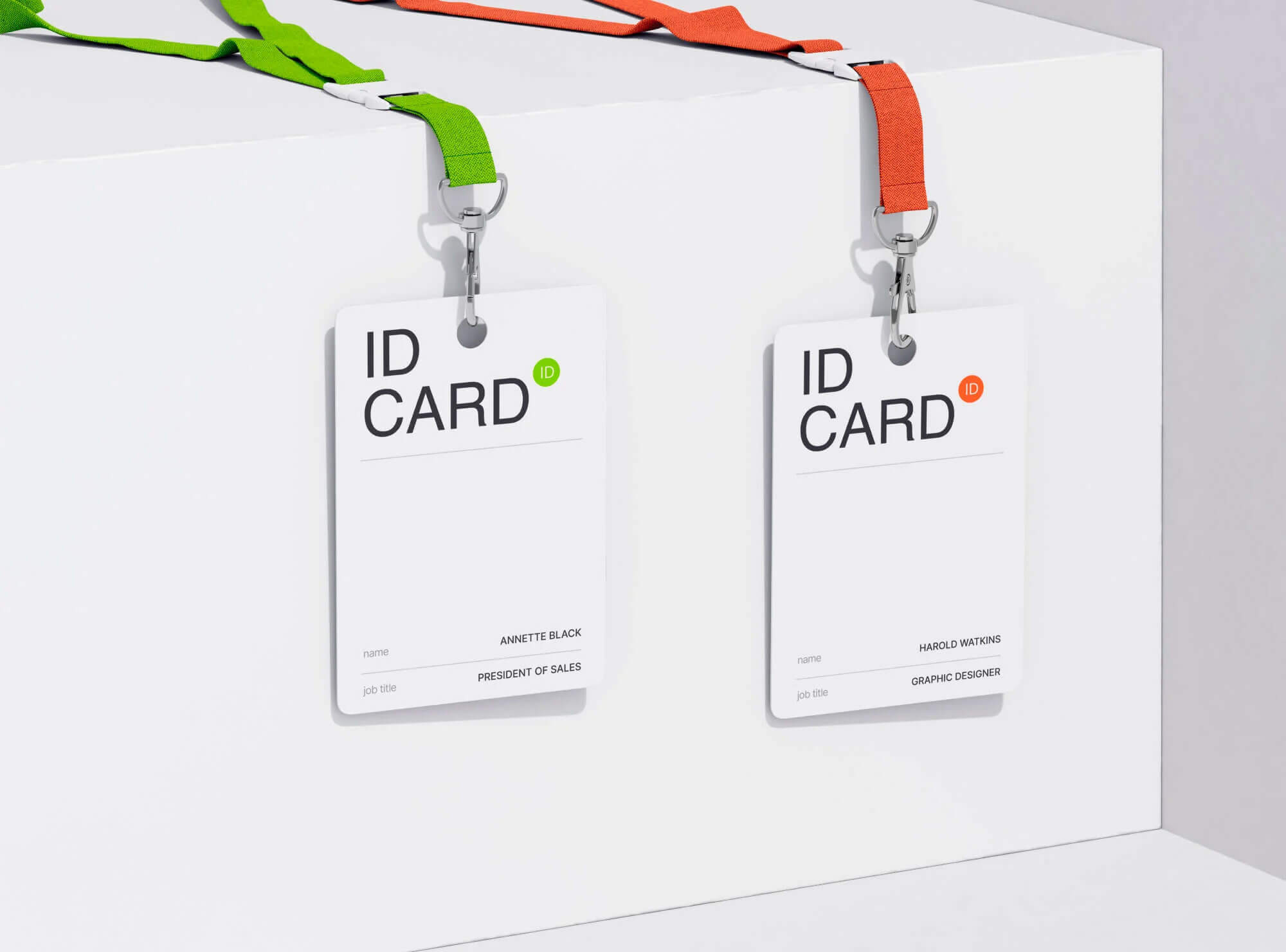 Free ID Cards Mockup PSD - PsFiles