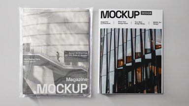 Clear Plastic Wrapped Magazine Cover Mockup for Free - PsFiles