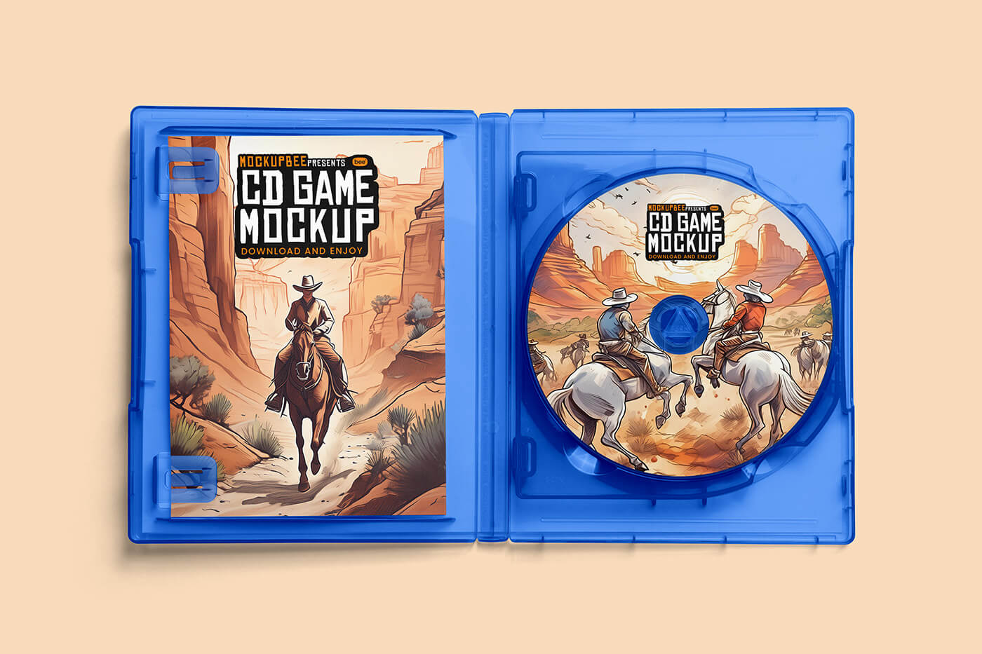 Free Open Game CD Box Mockup PSD - PsFiles