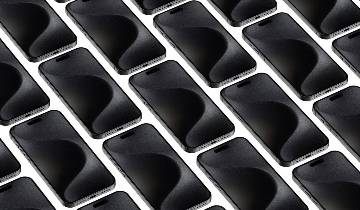 Free iPhone 16 Pro Max Mockup Grid PSD - PsFiles