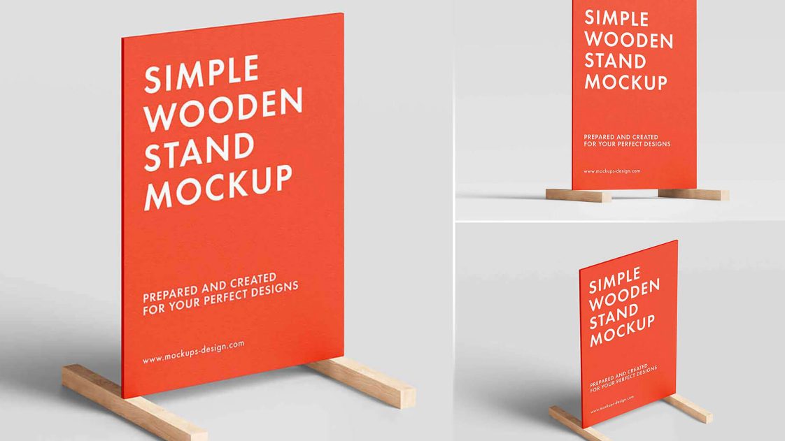 Free Office Table / Desk Flag Mockups PSD Set - PsFiles