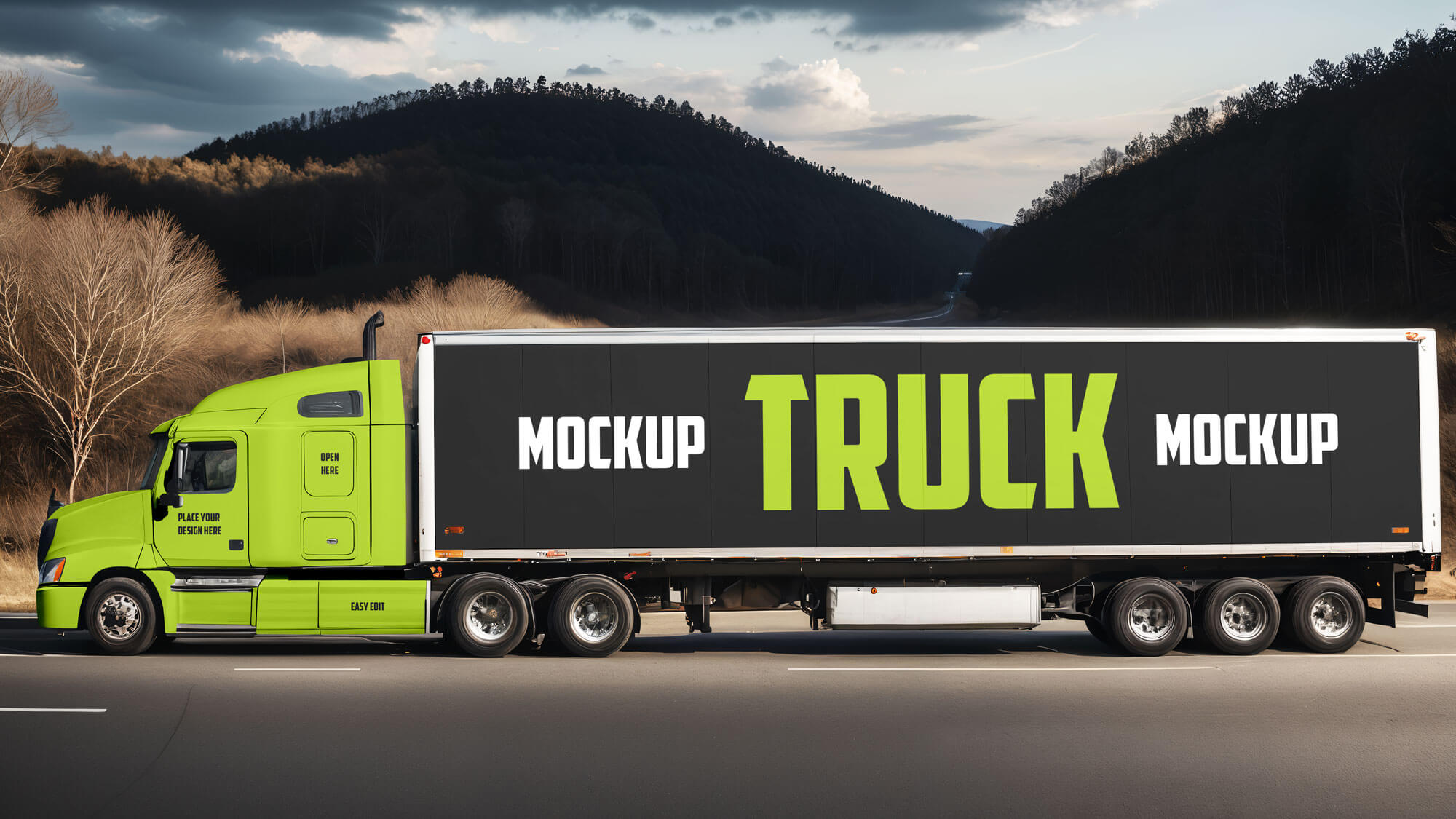 Free Pick-Up Truck Mockup PSD - PsFiles