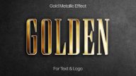 New Free Gold Metallic Text Effect Mockup PSD - PsFiles