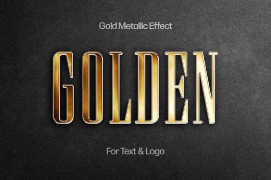 Free Gold Metallic Text And Logo Effect PSD - PsFiles