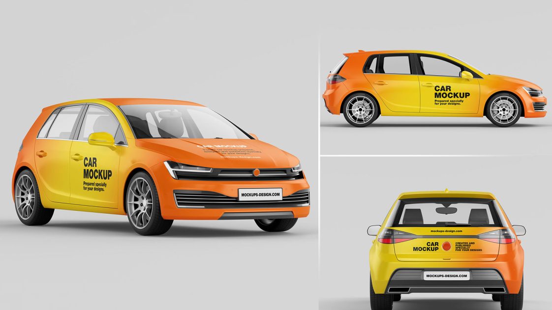 Free Tesla 3 EV Electric Car Mockup PSD - PsFiles