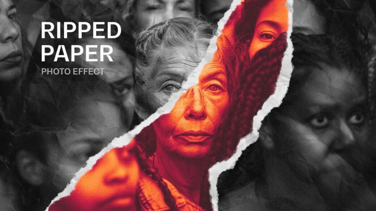 Free Torn & Ripped Paper Photo Effect PSD Vol.3 - PsFiles
