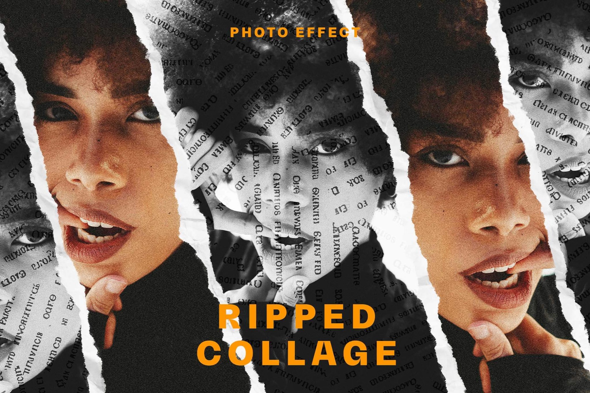 Free Ripped Paper Photo Effect PSD Template - PsFiles