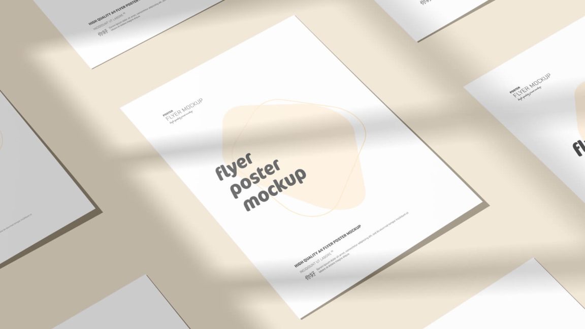 Free Floating A4 Paper Mockup PSD - PsFiles