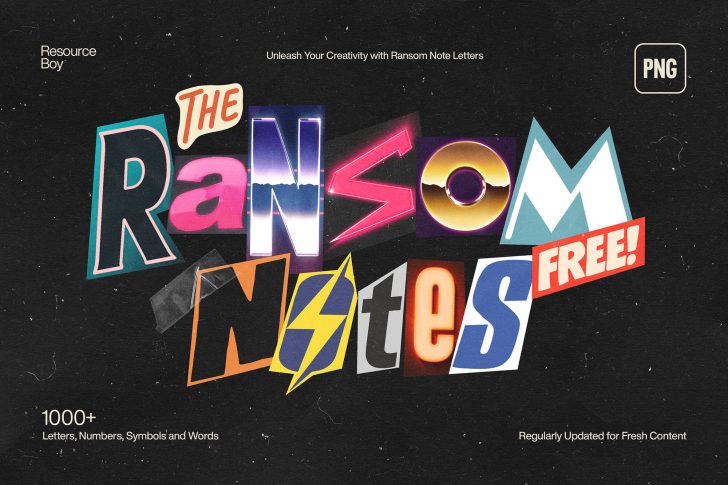 Free 1000+ Ransom Note Letters PNG for Design Projects - PsFiles