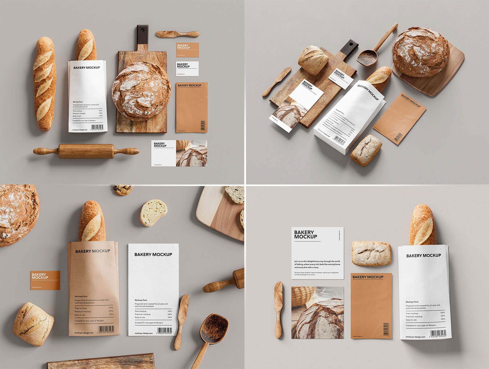 7 Free Bakery Branding Mockup PSD Files - Free Adobe Photoshop Files