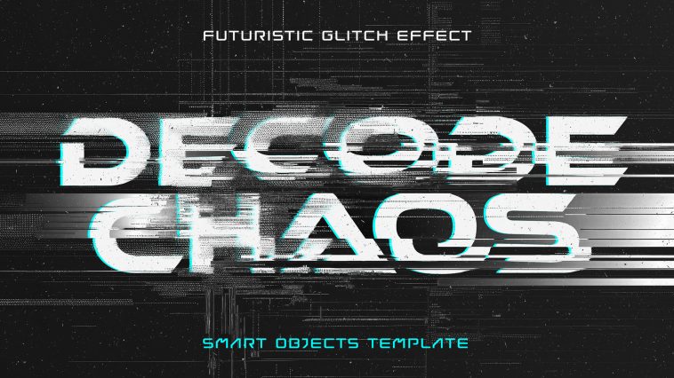 Free Glitch Photoshop Text Effect PSD Downloads - PsFiles