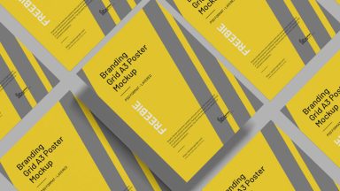 Free Grid Flyer Mockup PSD set - PsFiles