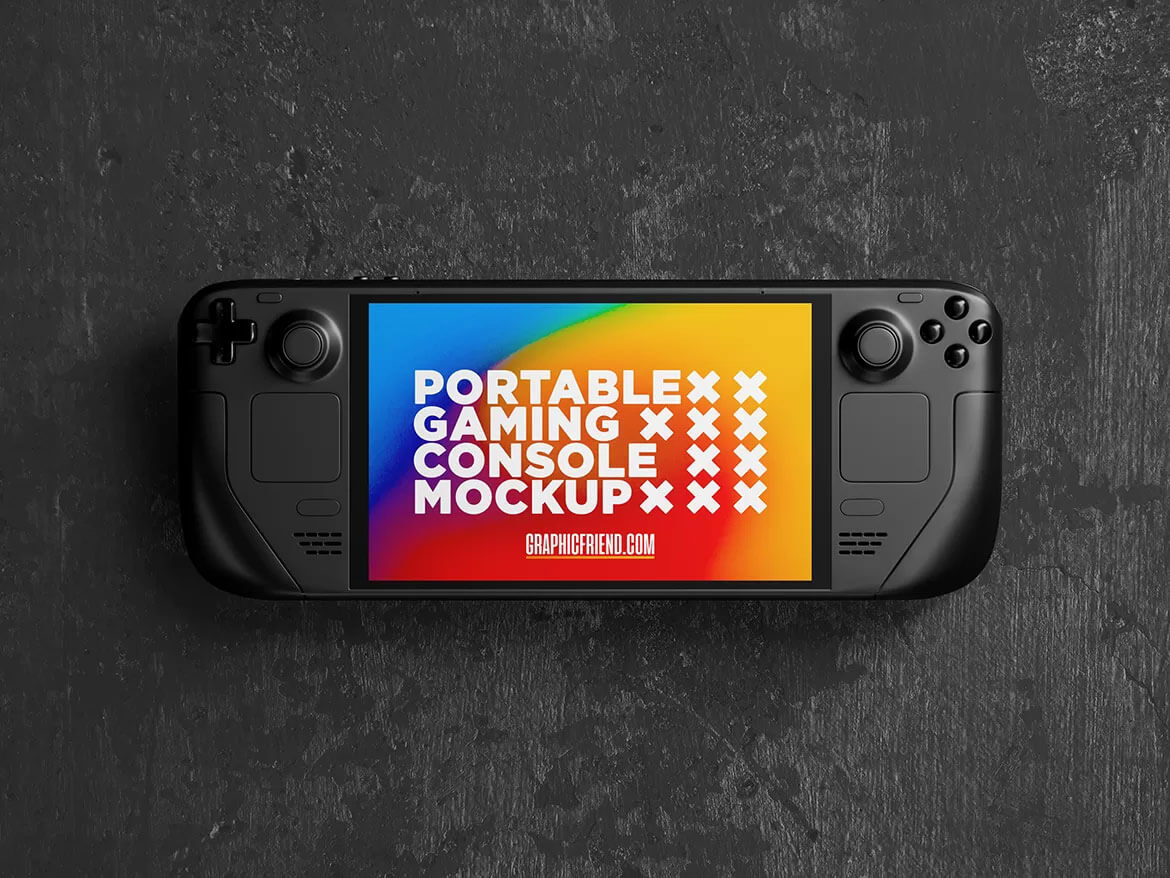Free Handheld Gaming Console Mockup PSD - PsFiles