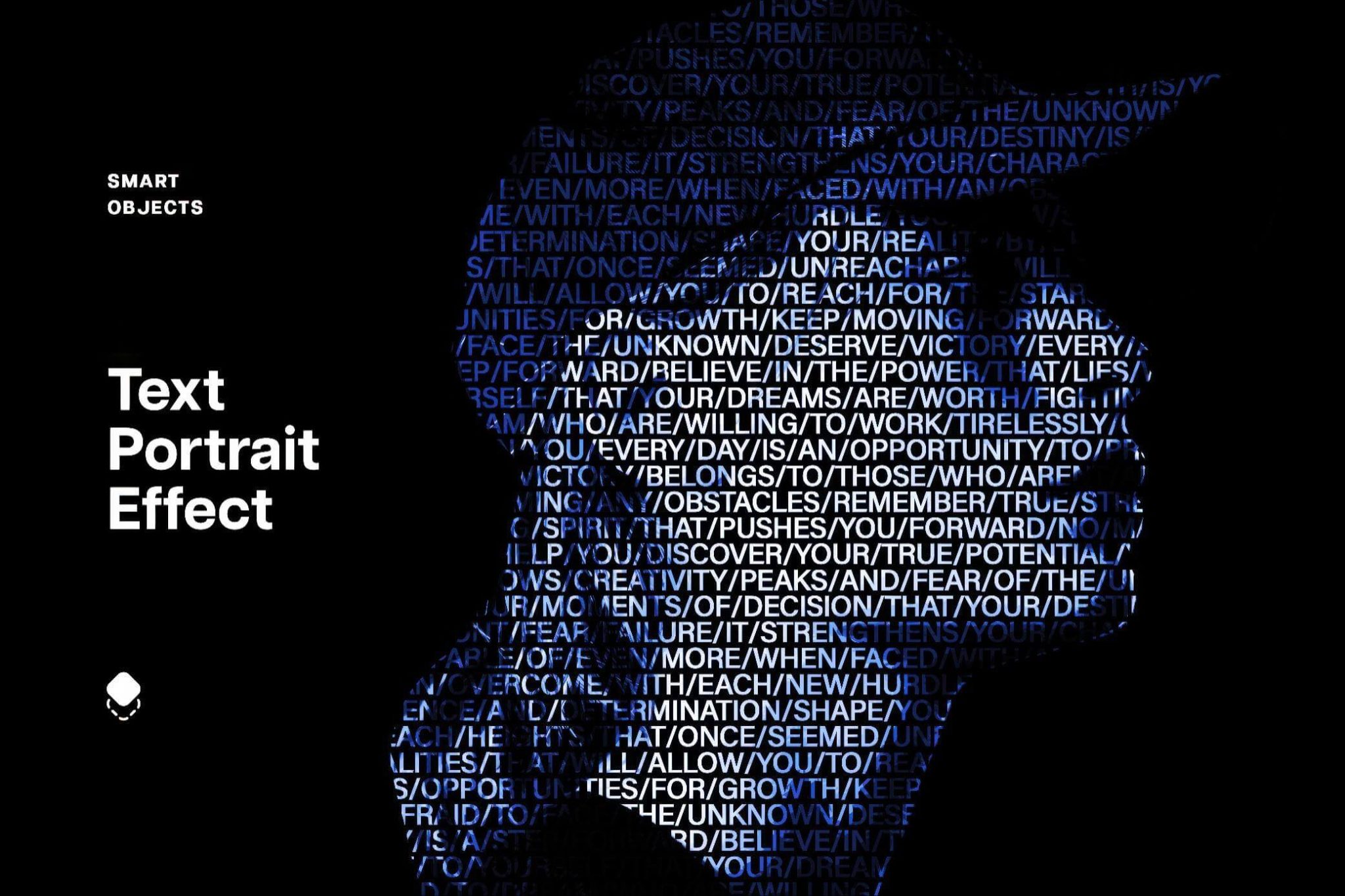 Free Text Portrait Photo Effect PSD Mockup - PsFiles