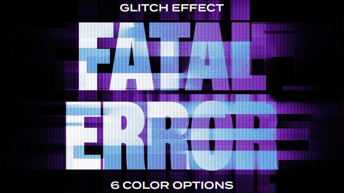 Free Data Glitch Text Effect PSD #Updated - PsFiles