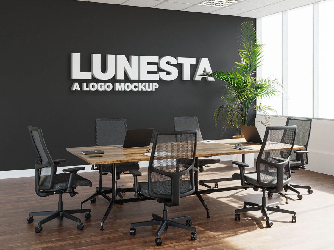 Free Free Office Conference Room LOGO Mockup PSD - Best Free Mockup