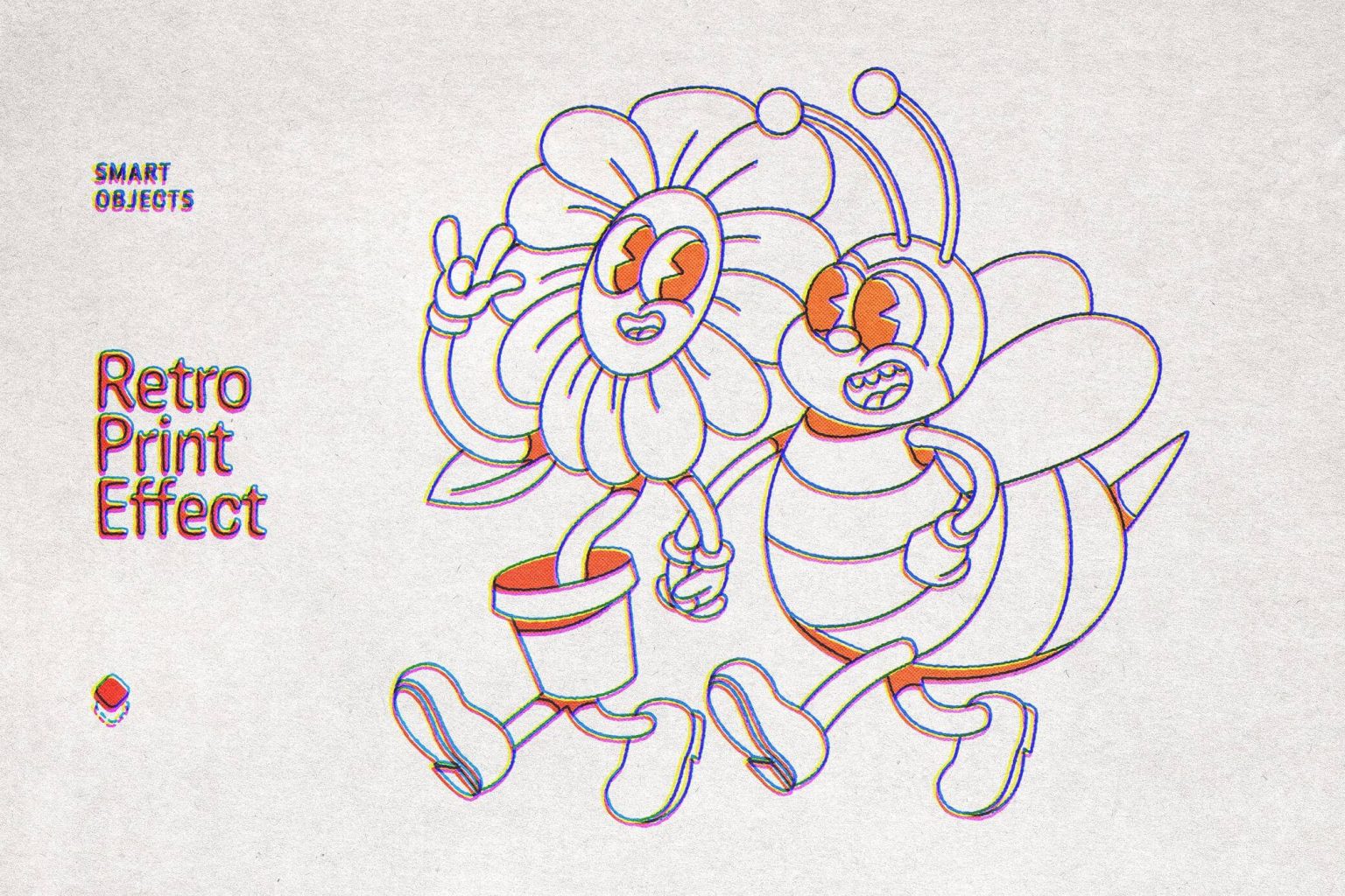 Free Retro Print Text And Logo Effect PSD - PsFiles