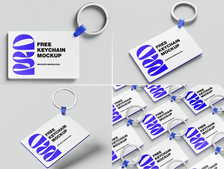 Free 4 Free Versatile Rectangle Keychain Mockup PSD PSD - PsFiles
