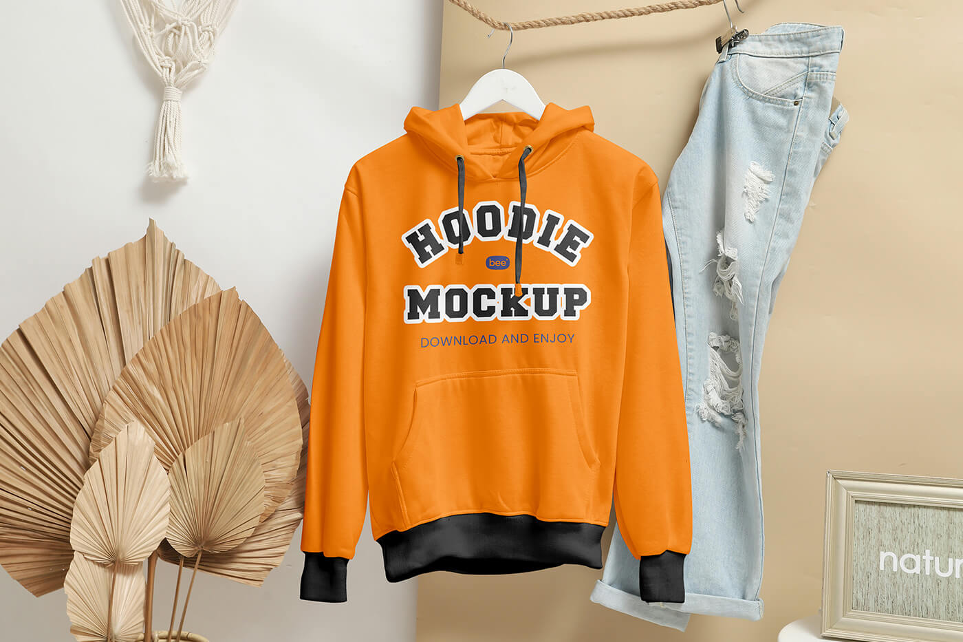 Free Hoodie Hanging On Rope Mockup PSD - Best Free Mockups | PsFiles