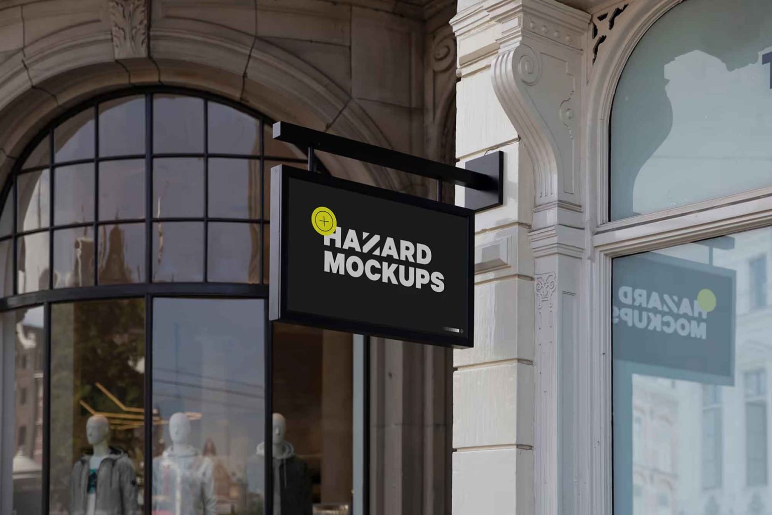 Free Rectangle Box Retail Store Sign Mockup PSD - PsFiles