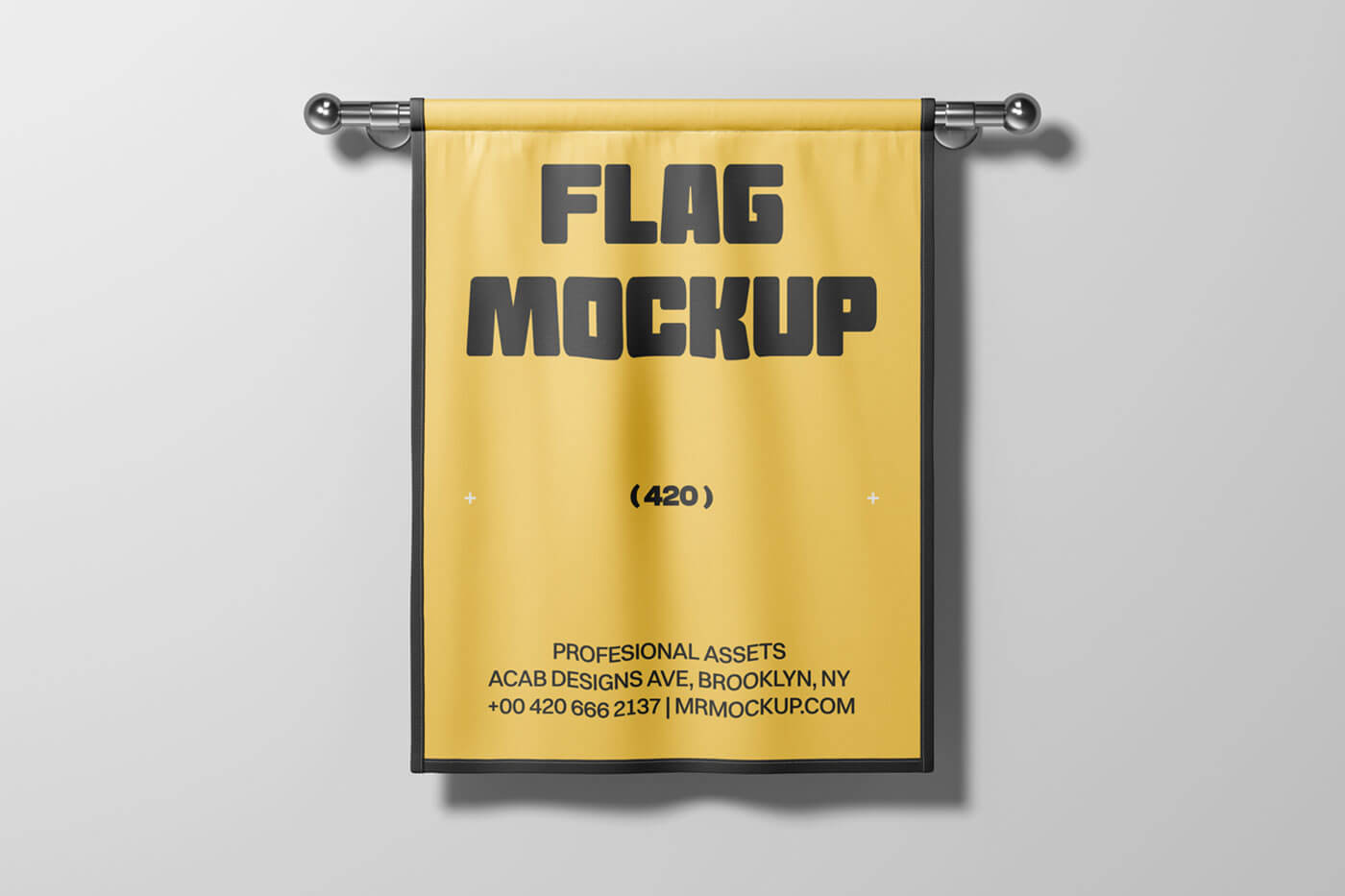 Free Rectangle Pennant Flag Mockup PSD - PsFiles