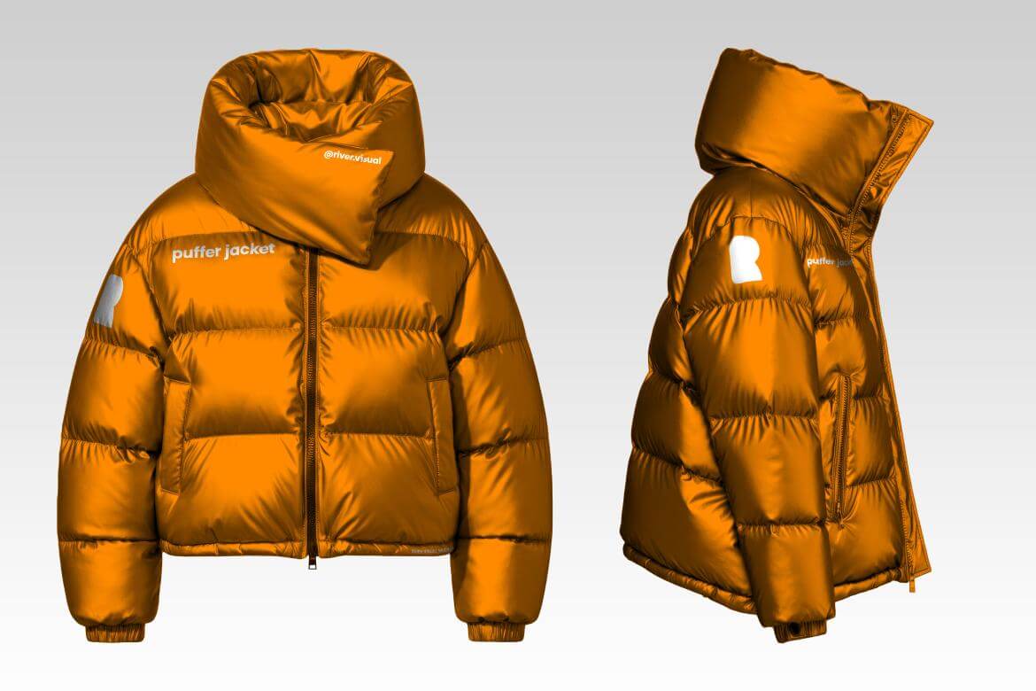 Free Puffer Jacket Mockup PSD - PsFiles