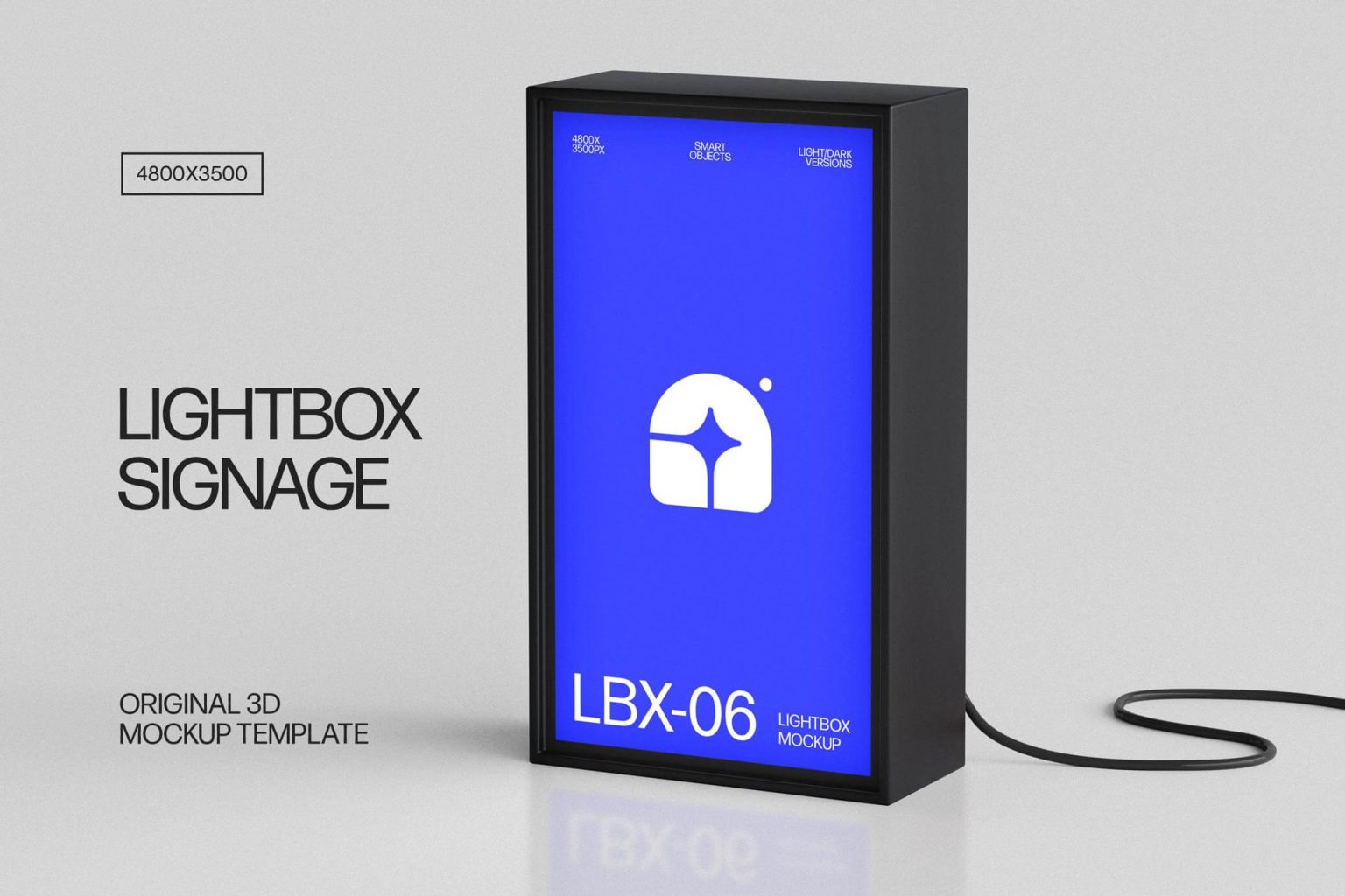 Free Vertical Lightbox Signage Mockup PSD - PsFiles