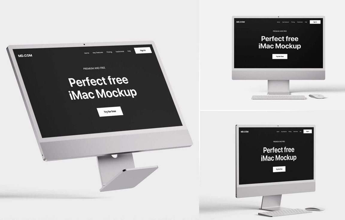 3 Free M4 Apple iMac Mockup PSD Files - Free PSD Mockups