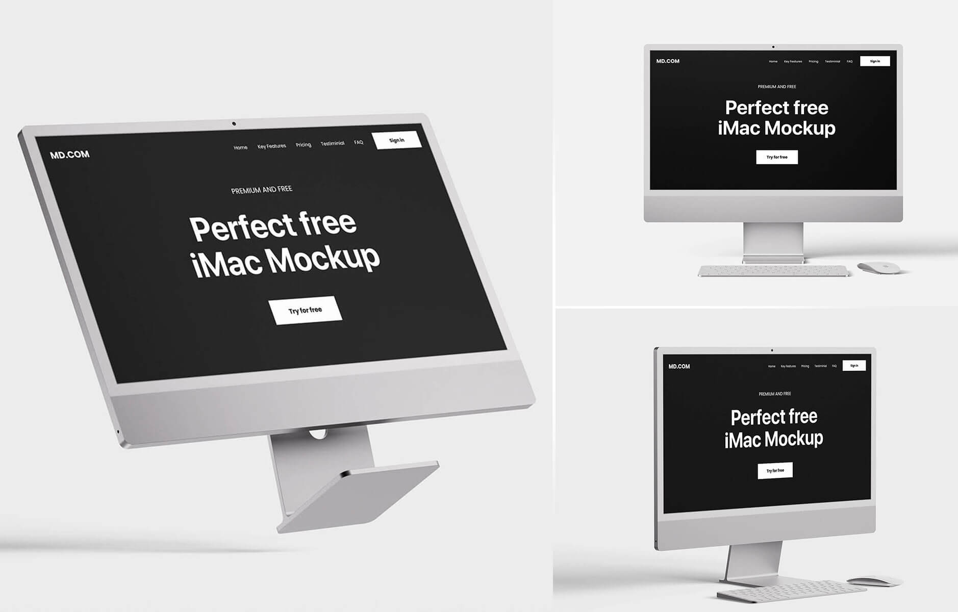 3 Free M4 Apple iMac Mockup PSD Files - Free PSD Mockups