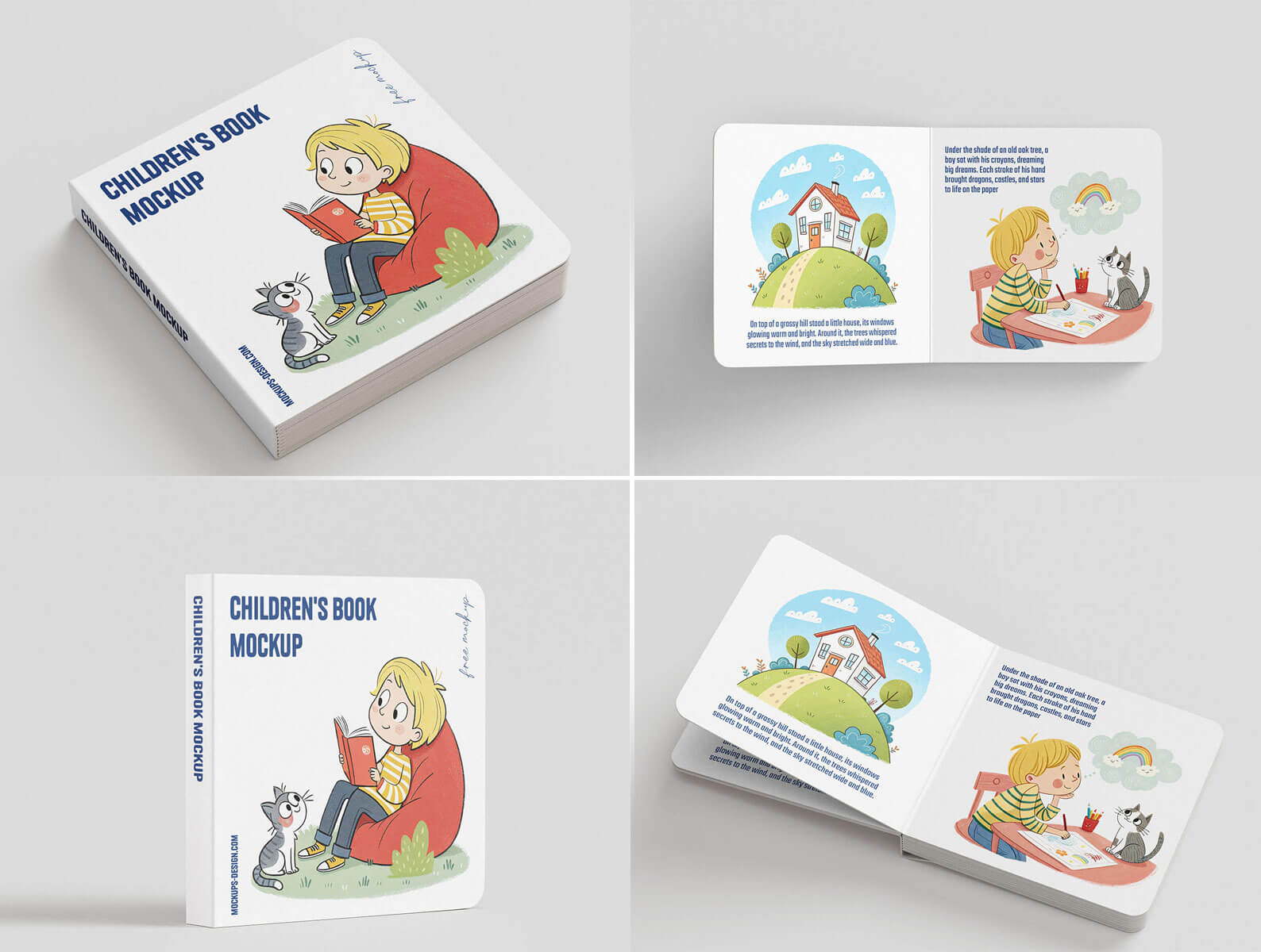 7 Free Softcover Square Children’s Book Mockup PSD Files - PsFiles ...