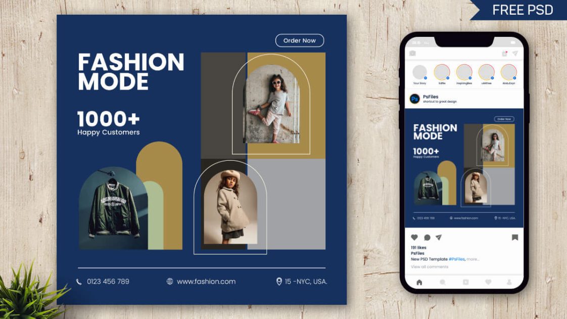 10 Instagram Fashion Post PSD Template - PsFiles
